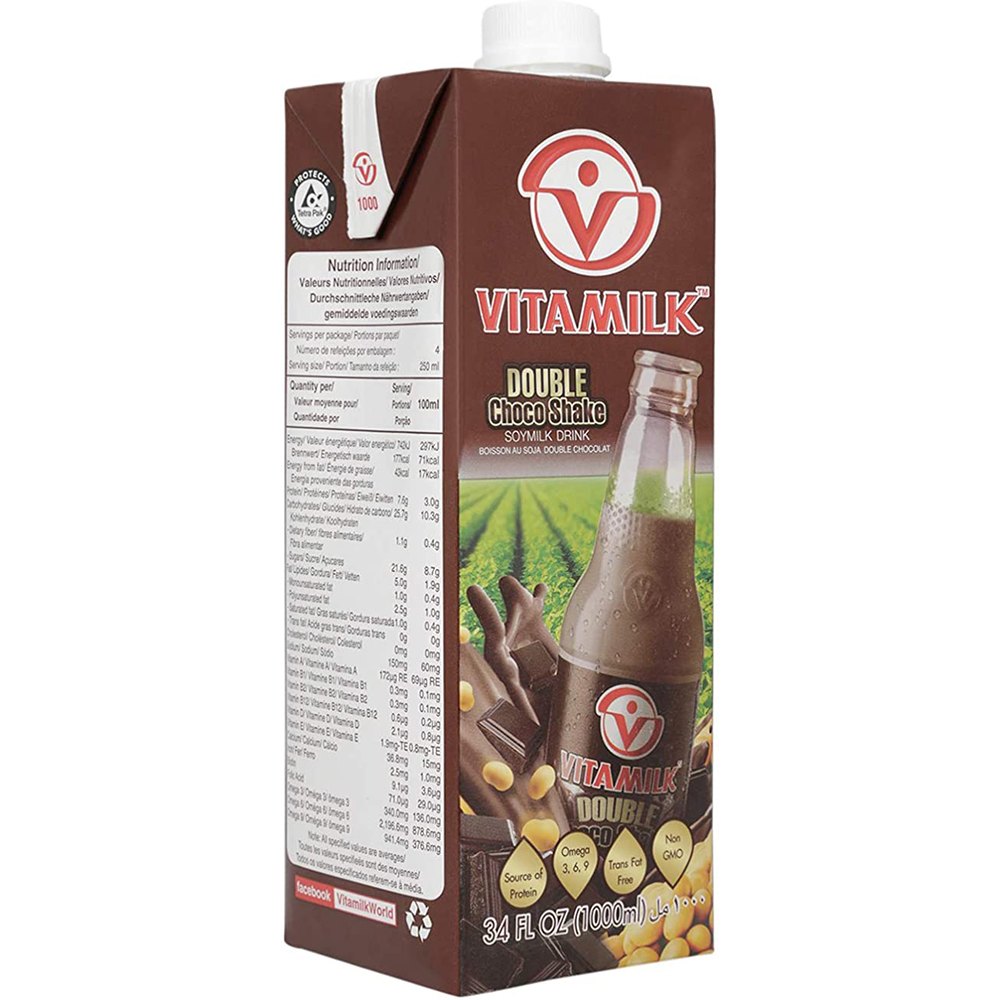 Vitamilk Double Choco Shake Soy Milk Drink 1Ltr